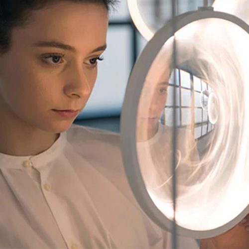 yuji okitsu’s mobile lenses sway and rotate to diffuse natural light ...