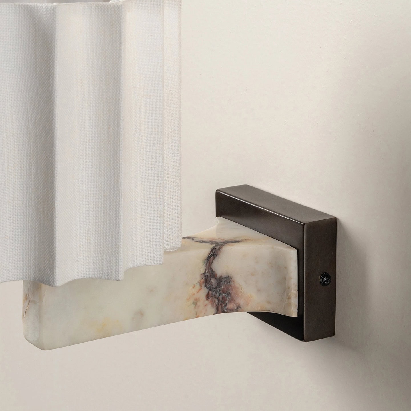 Viotti - Calacatta Viola marble and linen wall light - One Two modern ...